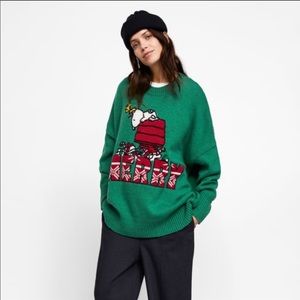 Zara | Sweaters | Zara Snoopy Peanuts Jacquard Sweater | Poshmark
